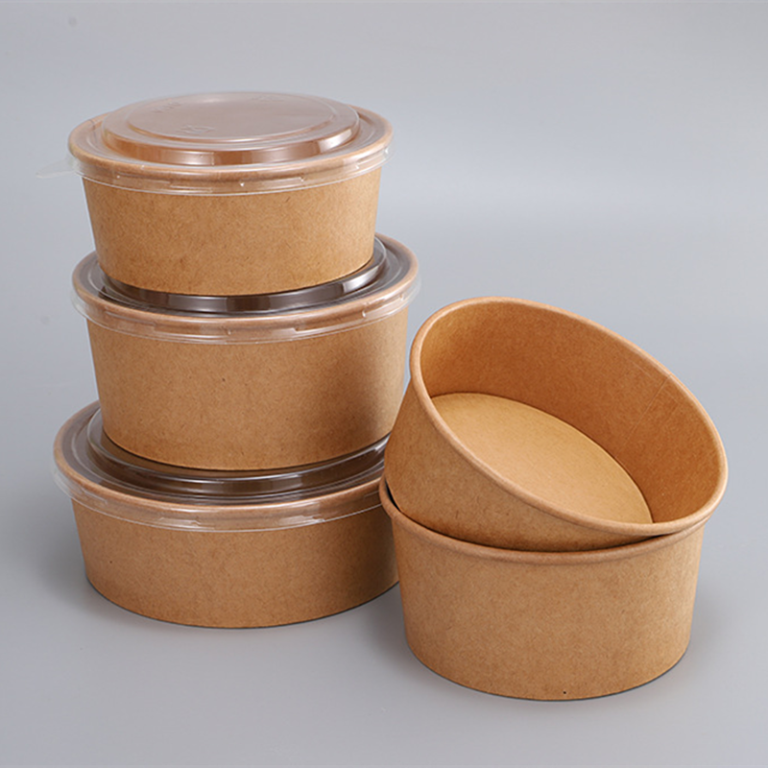 Custom Printing Disposable Kraft Paper Packaging Bowls