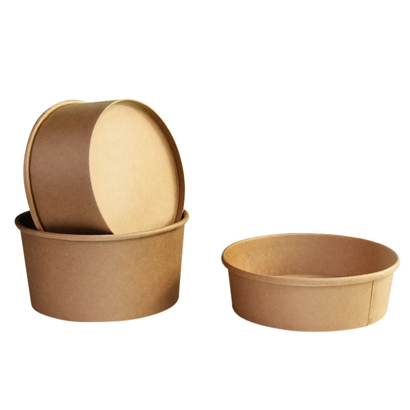 Custom Printing Disposable Kraft Paper Packaging Bowls