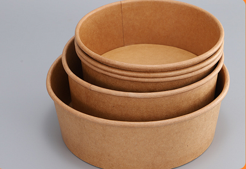 Custom Printing Disposable Kraft Paper Packaging Bowls
