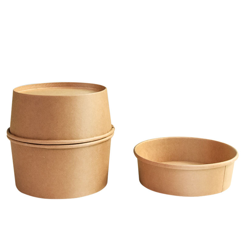 Custom Printing Disposable Kraft Paper Packaging Bowls