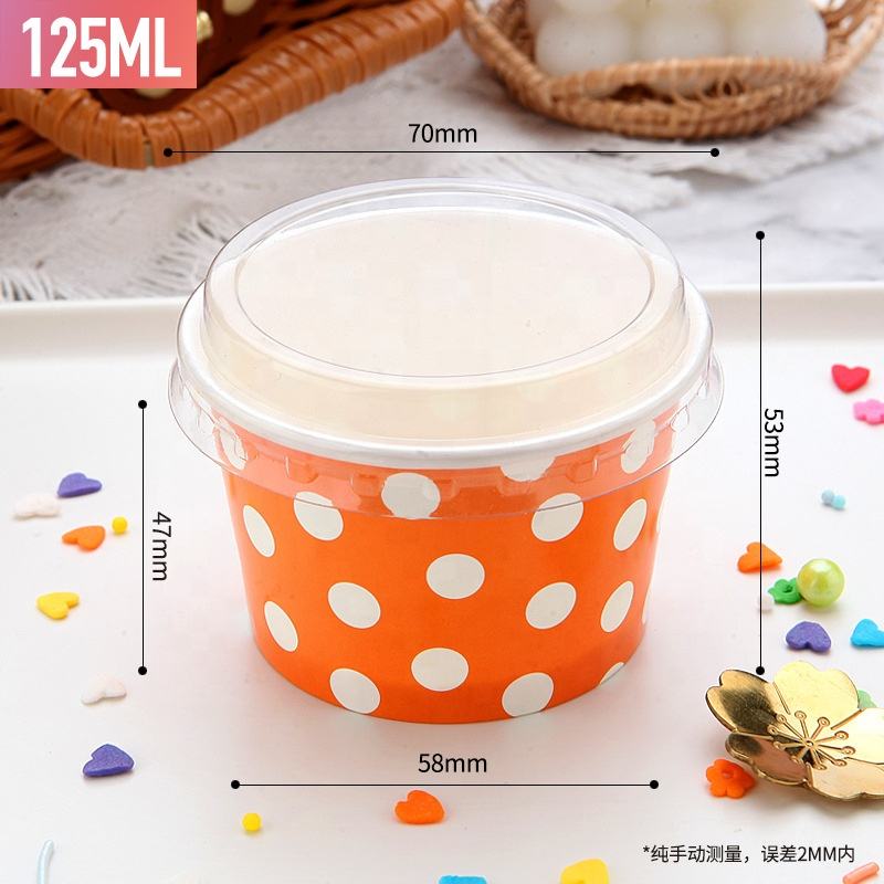 Ice Cream Paper Gelato Cups With Lid