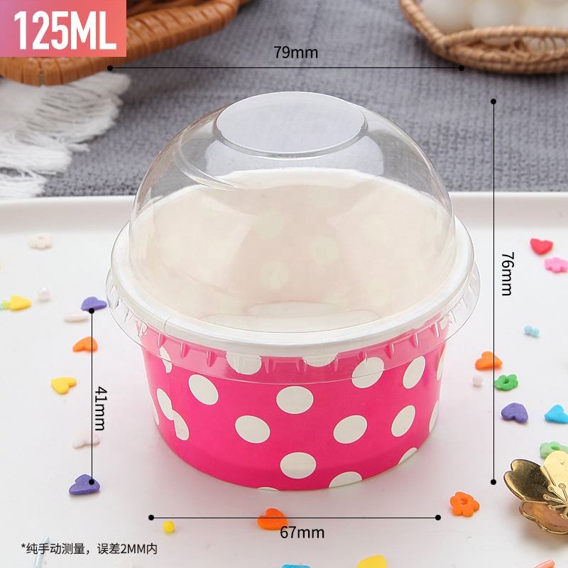 Ice Cream Paper Gelato Cups With Lid